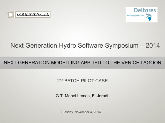 DSD-INT 2014 - Symposium Next Generation Hydro Software (NGHS) - Venice ...