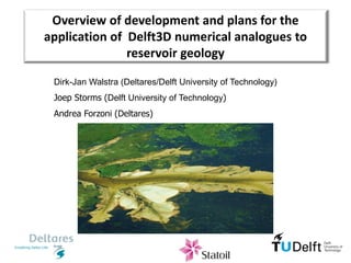 DSD-INT 2015 - Overview of development and plans - Dirk-jan Walstra | PDF