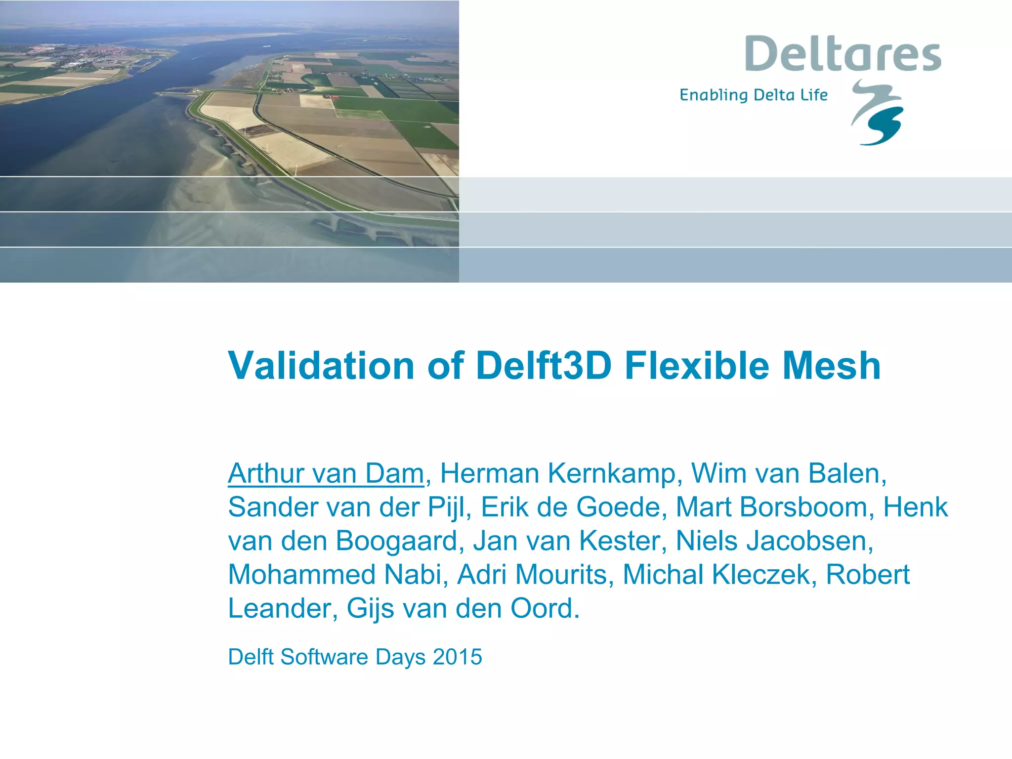 DSD-INT 2015 - validation of delft3 d fm - van dam | PDF