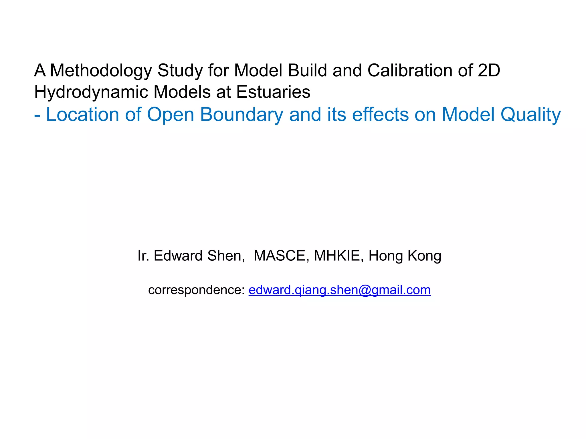 DSD-INT 2018 A Methodology Study for Model Build and Calibration of 2D Hydrodynamic Models at ...