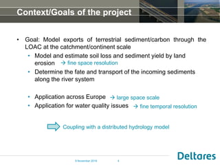 DSD-INT 2018 Catchment scale modelling of sediment dynamics using wflow- Boisgontier | PPT