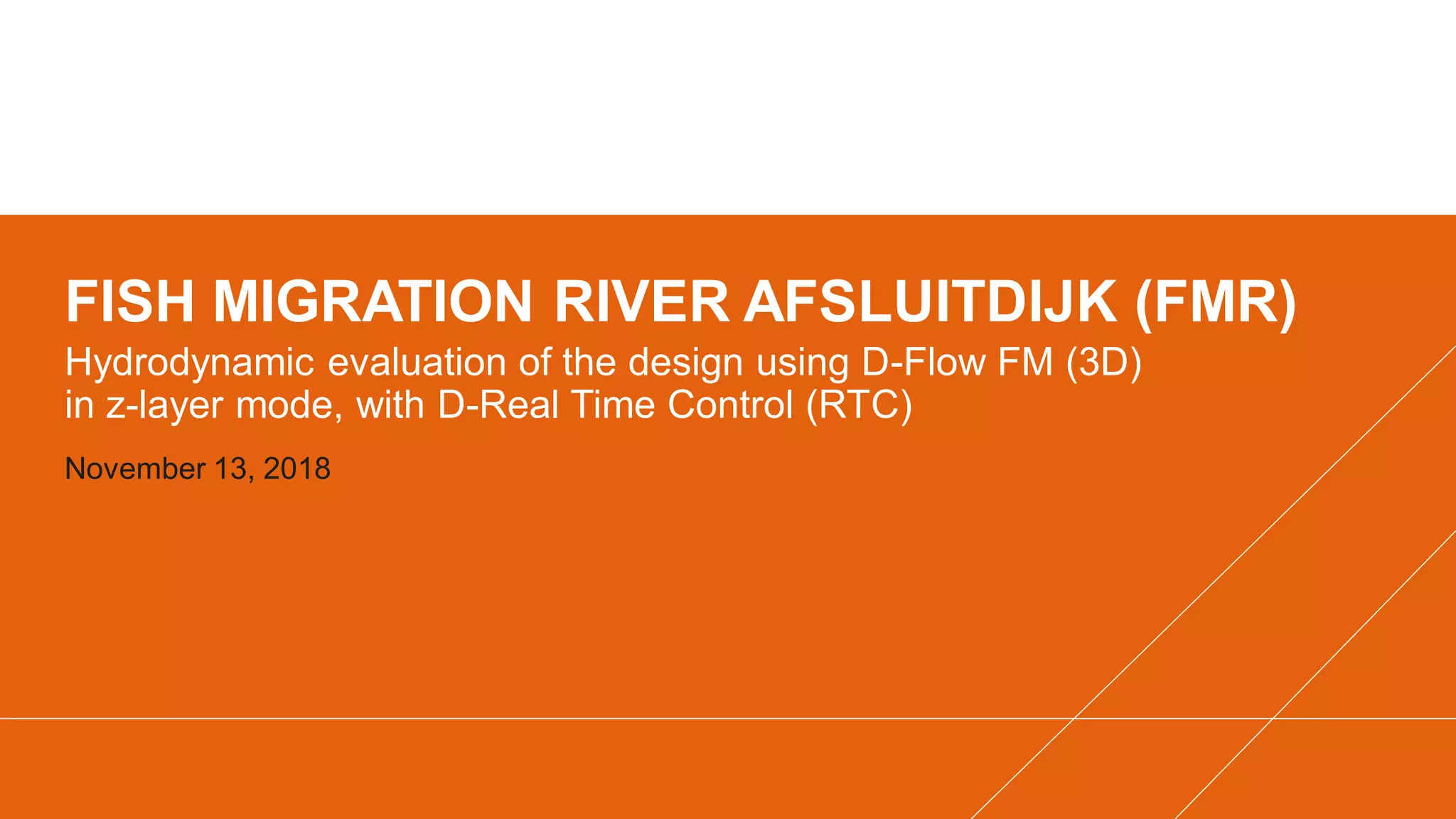 DSD-INT 2018 Fish migration River Afsluitdijk (FMR) - Hydrodynamic ...