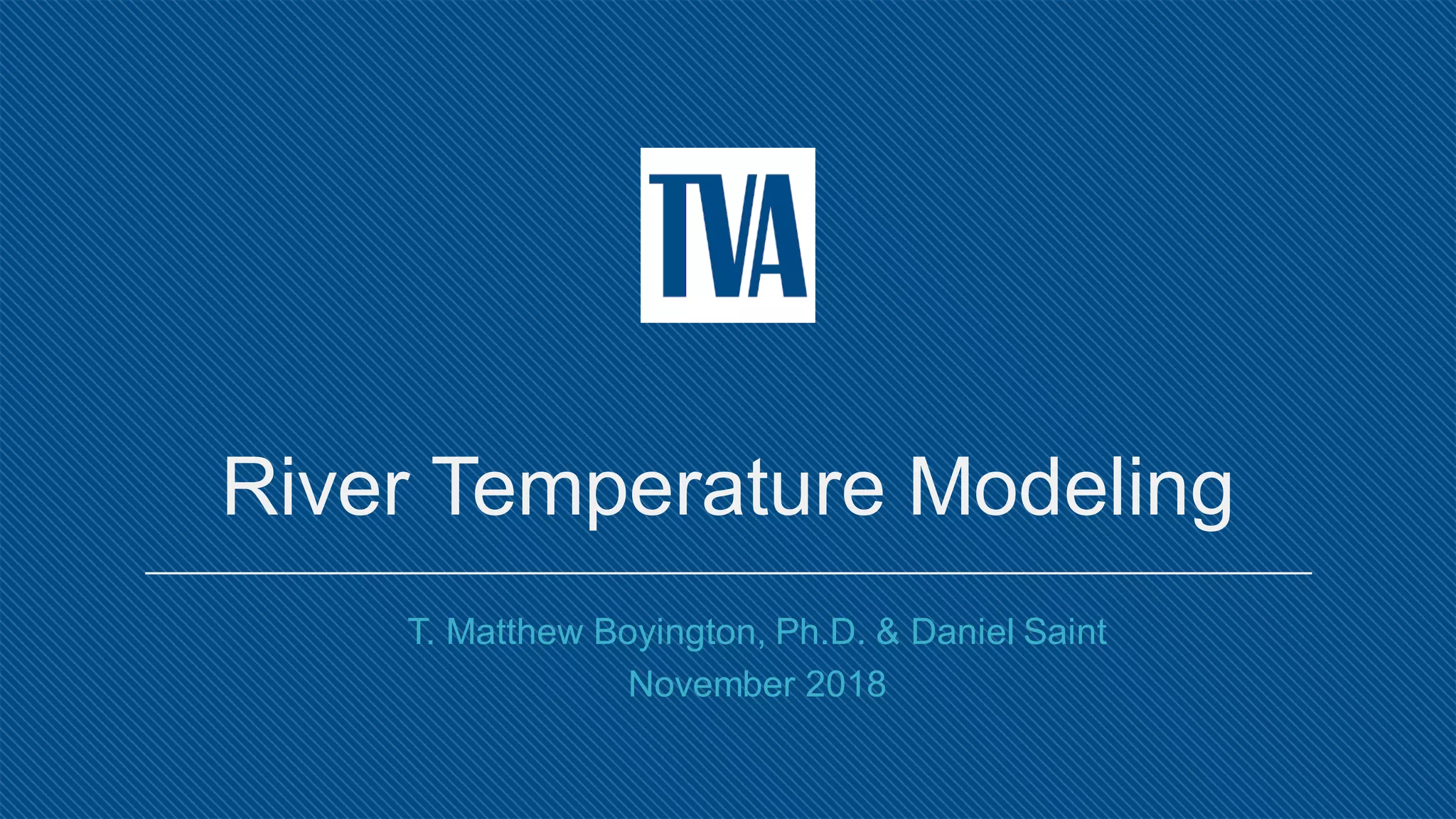 DSD-INT 2018 River Temperature Modeling, USA - Boyington | PDF