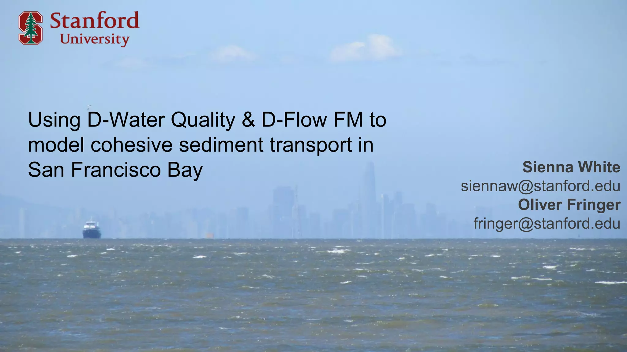 DSD-INT 2019 Using D-Water Quality & D-Flow FM to model cohesive ...