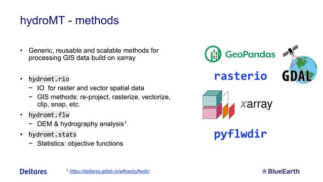 DSD-INT 2020 BlueEarth Engine - hydroMT - model builder framework | PPT