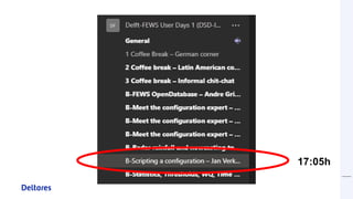 DSD-INT 2020 Scripting a Delft-FEWS configuration - Verkade | PPT