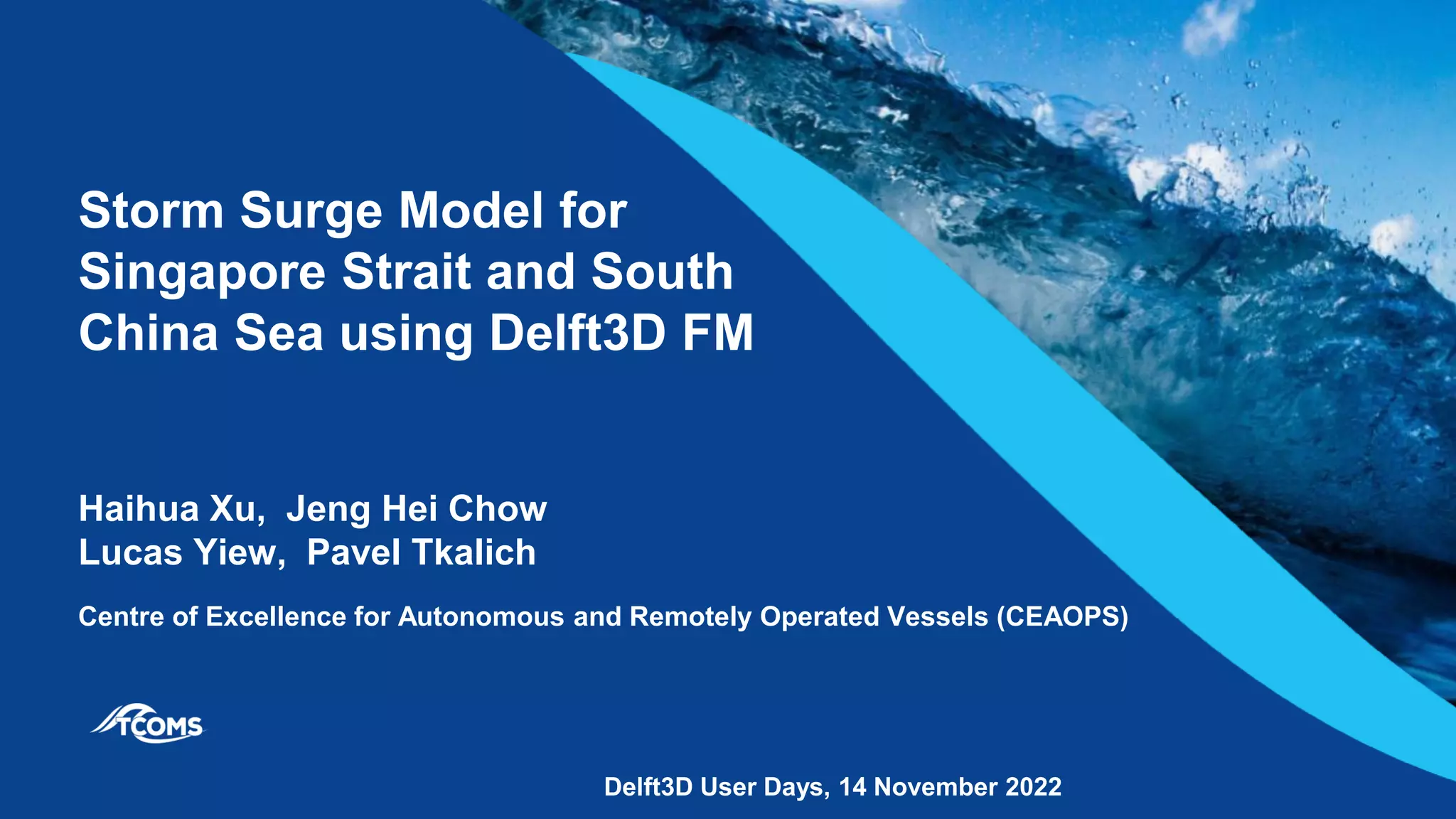 DSD-INT 2022 Storm Surge Model for Singapore Strait and South China Sea using Delft3D FM - Xu | PDF