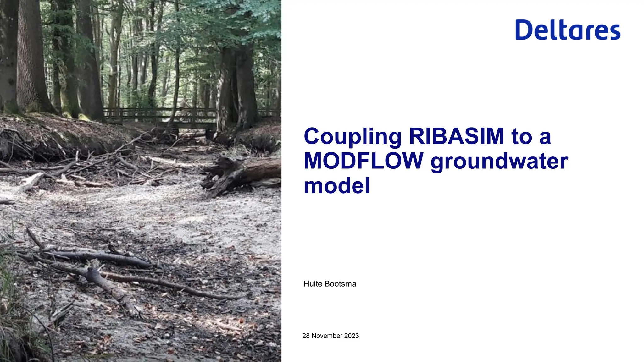 DSD-INT 2023 Coupling RIBASIM to a MODFLOW groundwater model - Bootsma | PDF