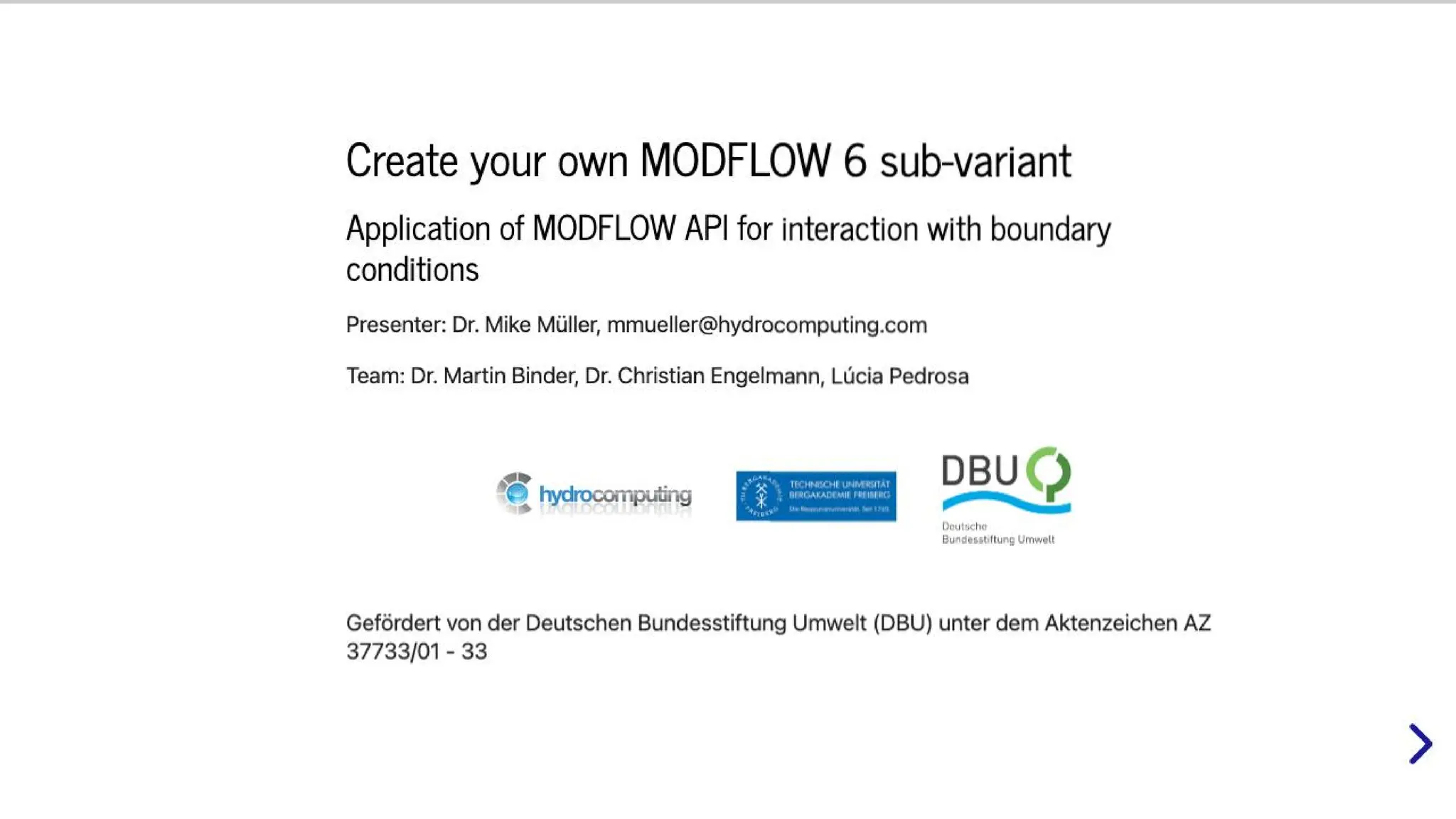 DSD-INT 2023 Create your own MODFLOW 6 sub-variant - Muller | PDF