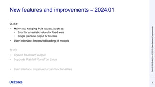 DSD-INT 2023 Delft3D FM Suite 2024.01 2D3D - New features + Improvements - Geertsema | PDF