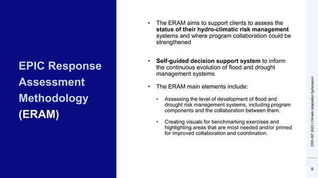 DSD-INT 2023 Demo EPIC Response Assessment Methodology (ERAM) - Couvin ...