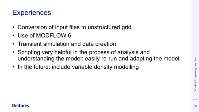 DSD-INT 2023 Example of unstructured MODFLOW 6 modelling in California ...