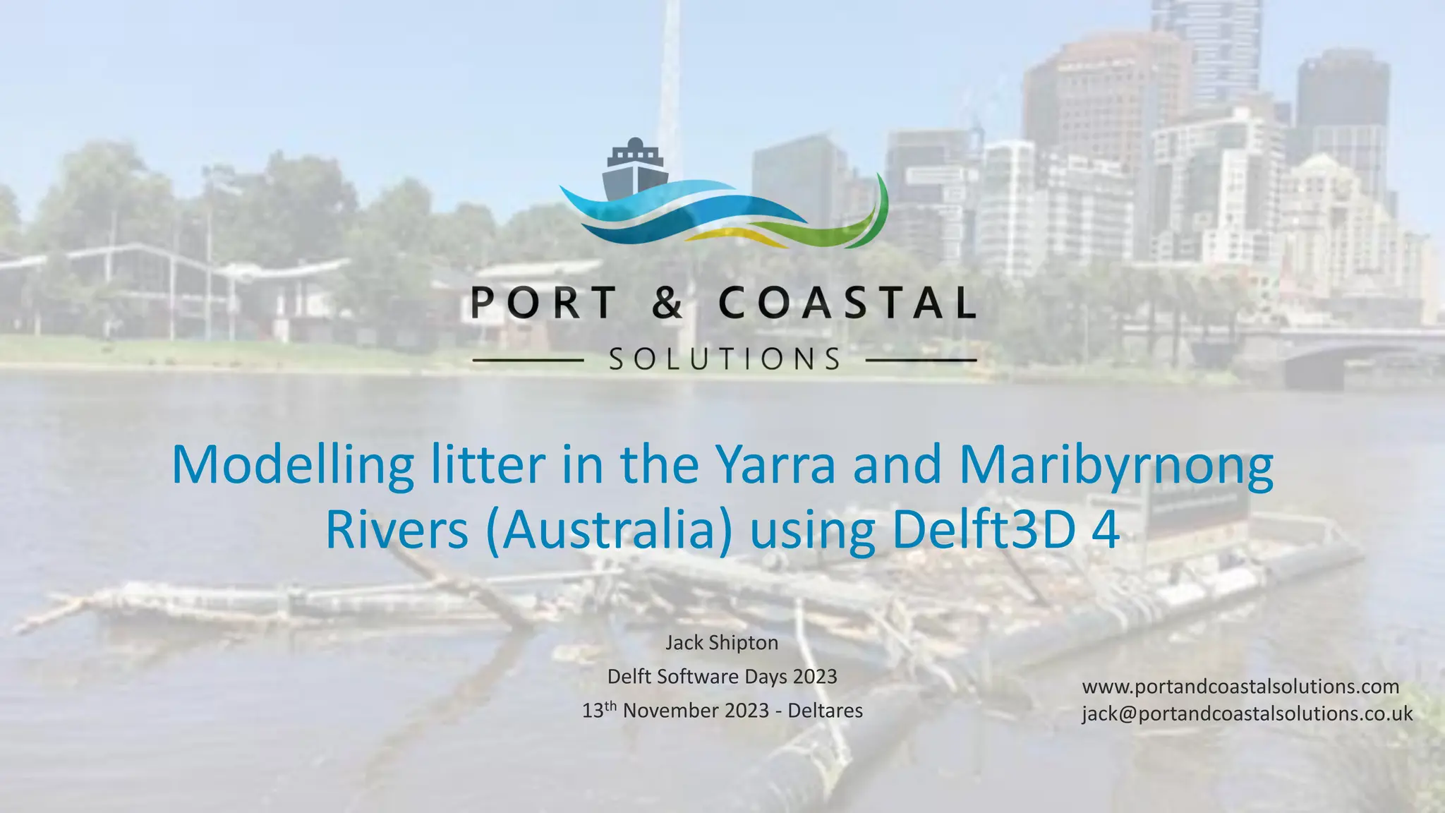 DSD-INT 2023 Modelling litter in the Yarra and Maribyrnong Rivers ...