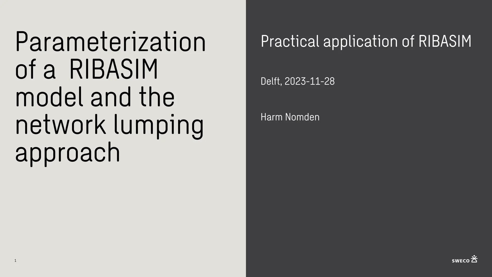 DSD-INT 2023 Parameterization of a RIBASIM model and the network ...