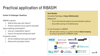 DSD-INT 2023 Parameterization of a RIBASIM model and the network lumping approach - Nomden | PPT