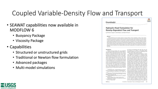 DSD-INT 2023 Recent MODFLOW Developments - Langevin | PDF | Physics | Science