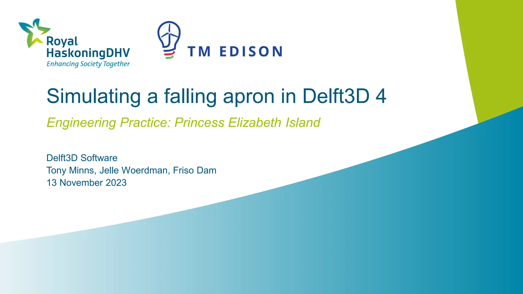DSD-INT 2023 Simulating a falling apron in Delft3D 4 - Engineering ...
