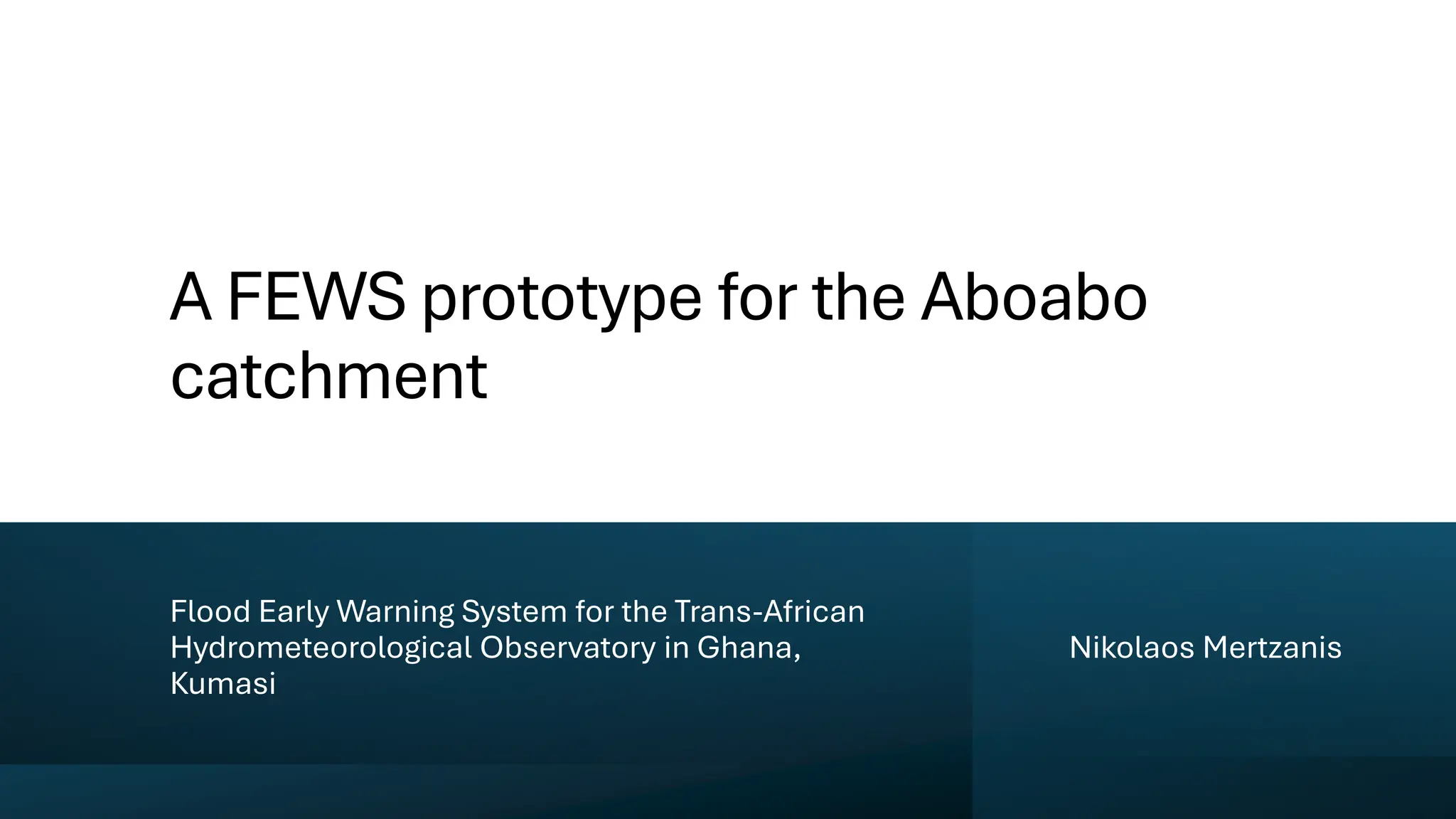 DSD-INT 2025 Flood Early Warning System for the Trans-African Hydrometeorological Observatory ...