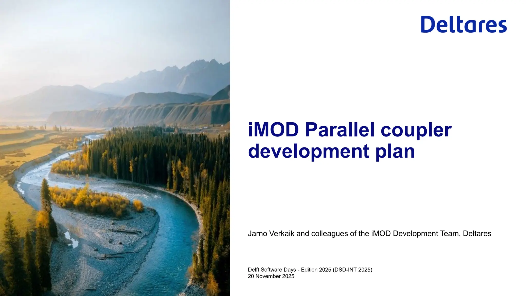 DSD-INT 2025 iMOD Parallel coupler development plan - Verkaik | PDF