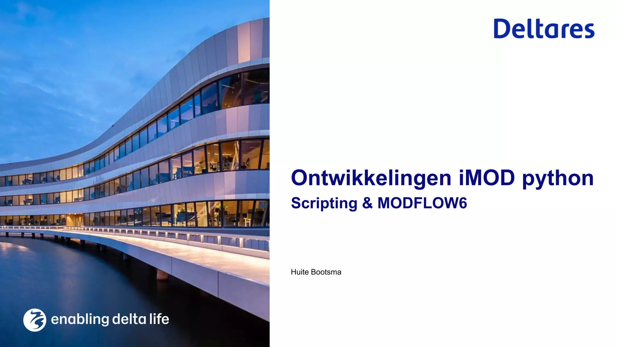 DSD-NL 2021 Ontwikkelingen iMOD python - Bootsma | PDF