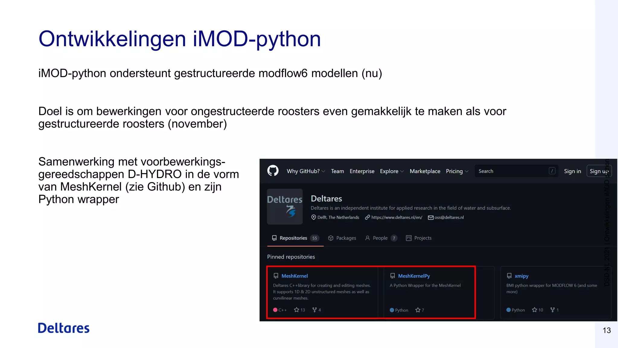 DSD-NL 2021 Ontwikkelingen iMOD python - Bootsma | PDF
