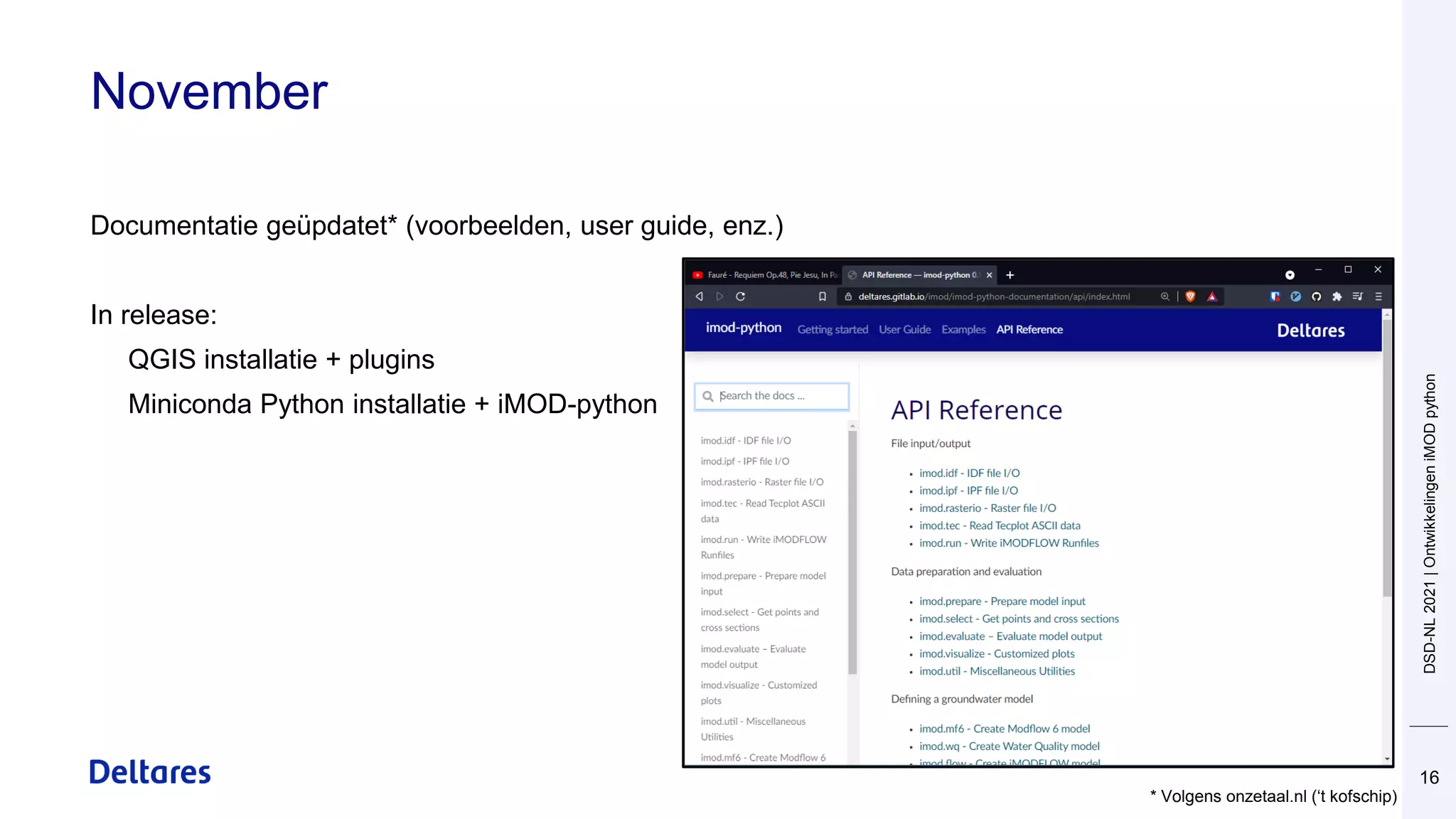 DSD-NL 2021 Ontwikkelingen iMOD python - Bootsma | PDF