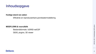DSD-NL 2021 Ontwikkelingen iMOD python - Bootsma | PDF