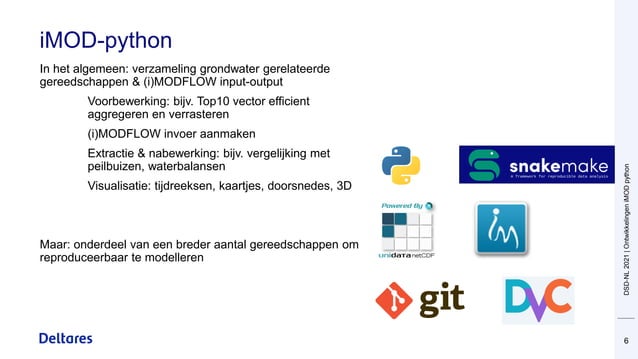 DSD-NL 2021 Ontwikkelingen iMOD python - Bootsma | PDF