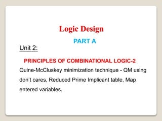 PRINCIPLES OF COMBINATIONAL LOGIC-2 | PPT