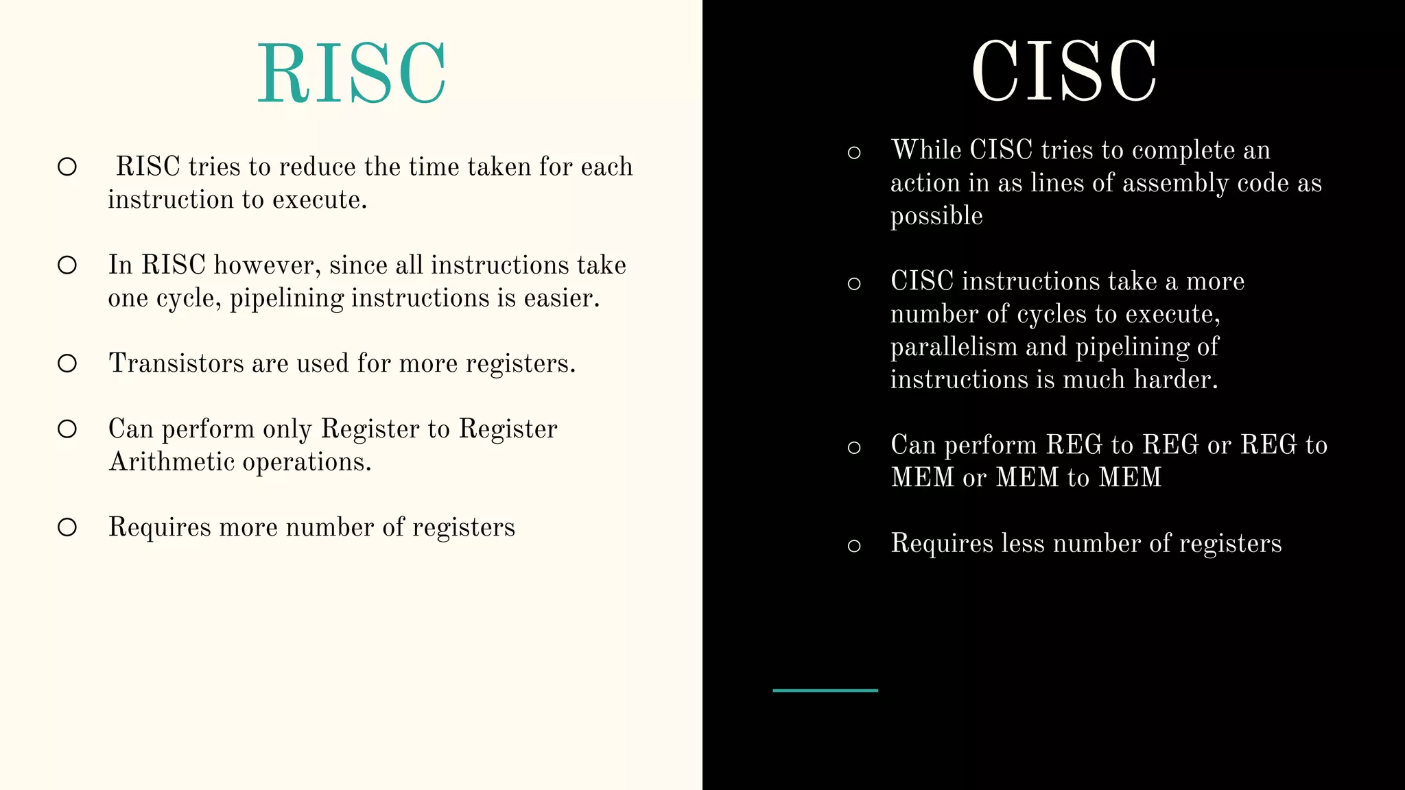 Dsdco IE: RISC and CISC architectures and design issues | PPT