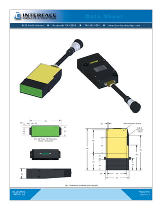 Data Entry Display Data Sheet (Interface Displays) | PDF