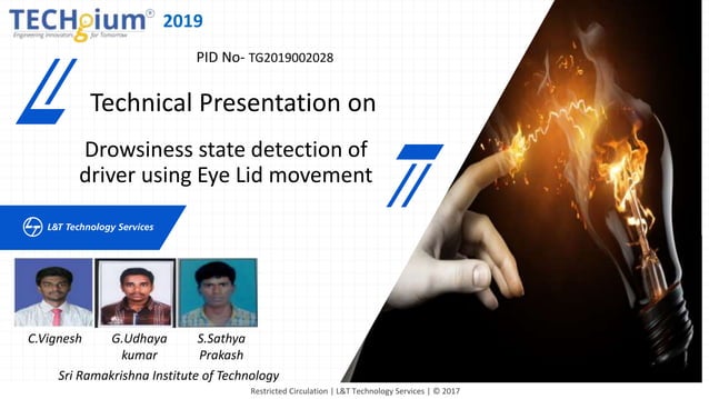 Drowsiness State Detection of Driver using Eyelid Movement- TECHgium ...