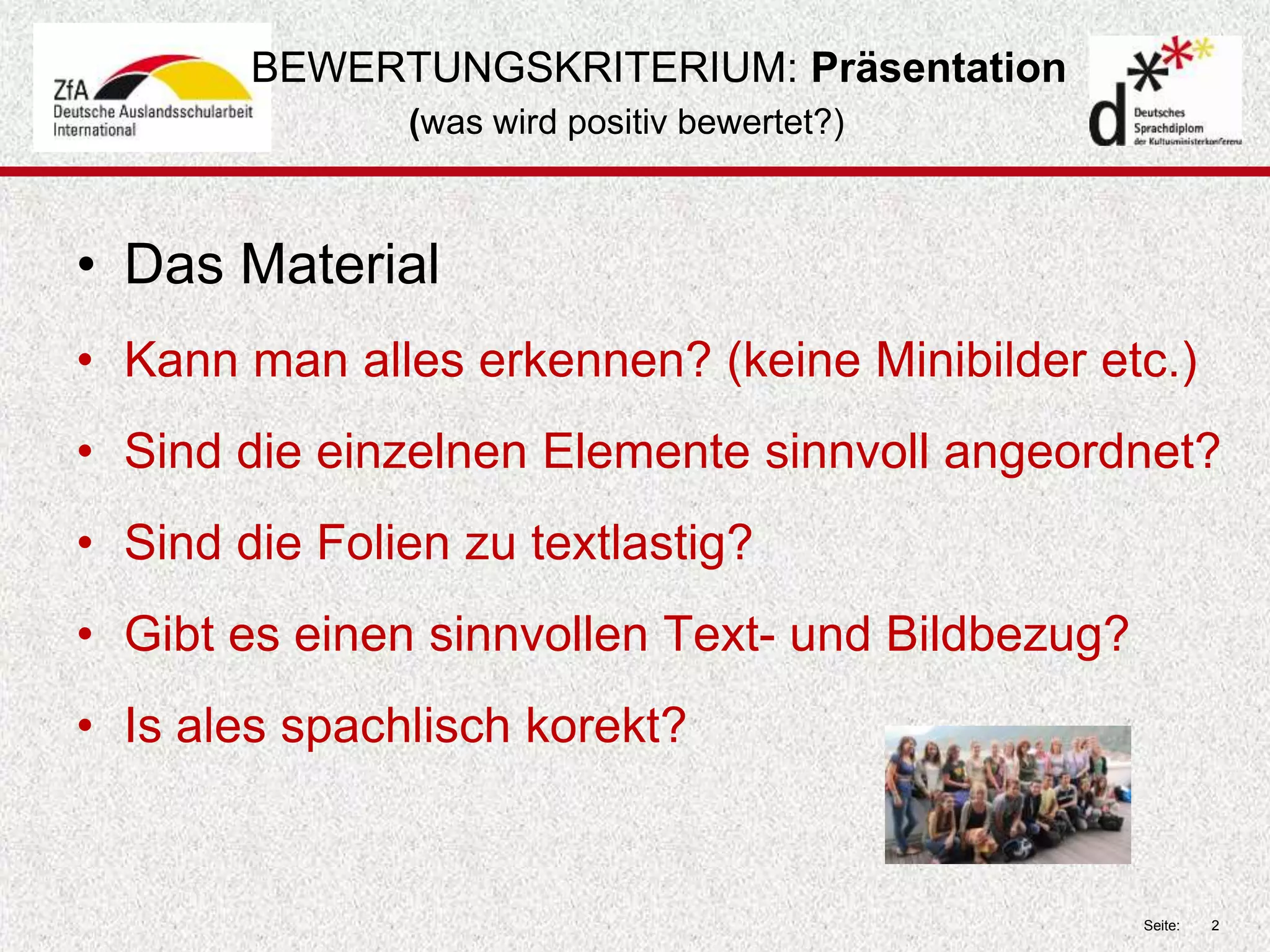 Dsd ii sommercamps präsentation bewertung präsentation | PPT