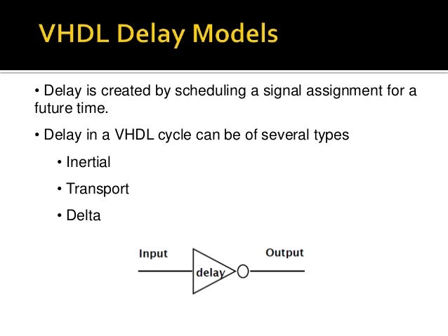Modeling Style And Delay Model Of Vhdl By Ap