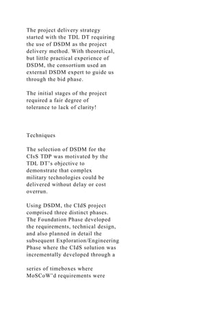 DSDM Case Study Improving Outcomes through Agile.docx