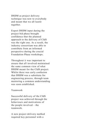 DSDM Case Study Improving Outcomes through Agile.docx