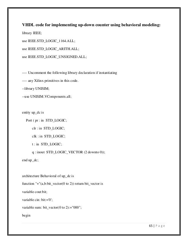 Vhdl Program For 8 Bit Up Down Counter Verilog Dagormultimedia