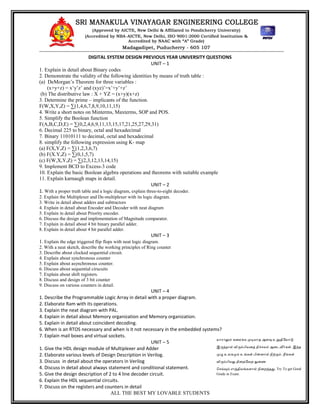 Dsd previous year university questions | DOC | Educational Assessment ...