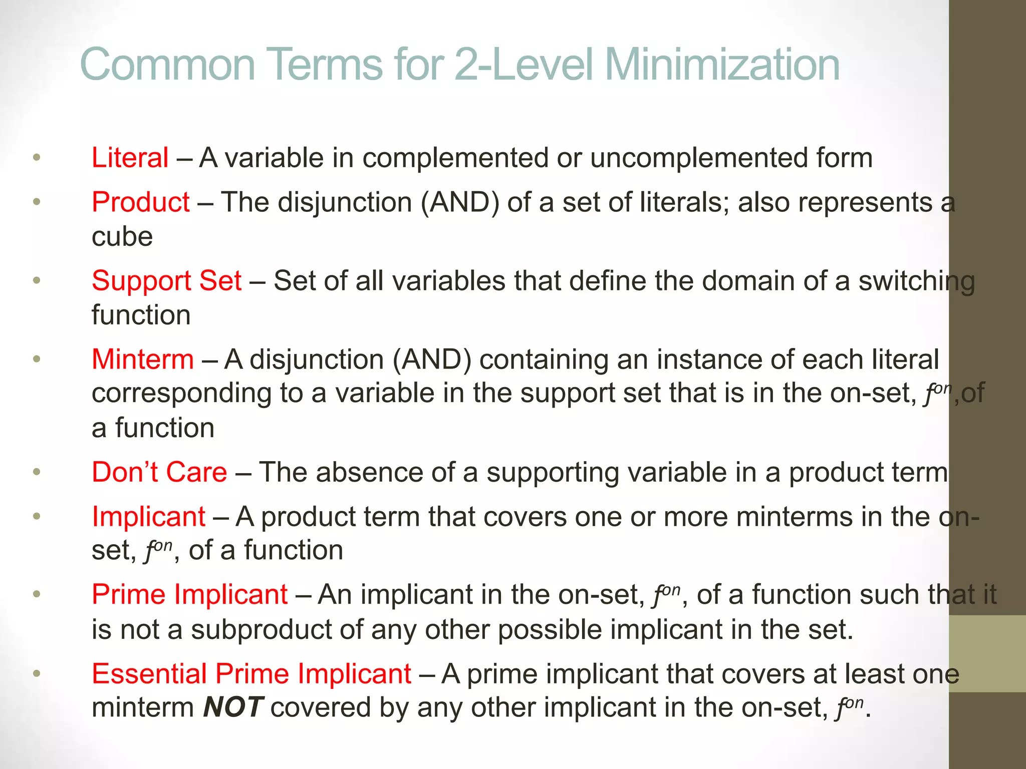 Minimization Technique .ppt
