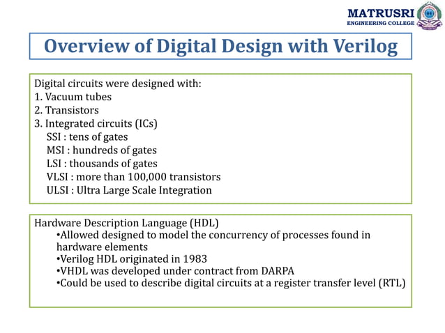 Digital System Design-Gatelevel and Dataflow Modeling | PPT