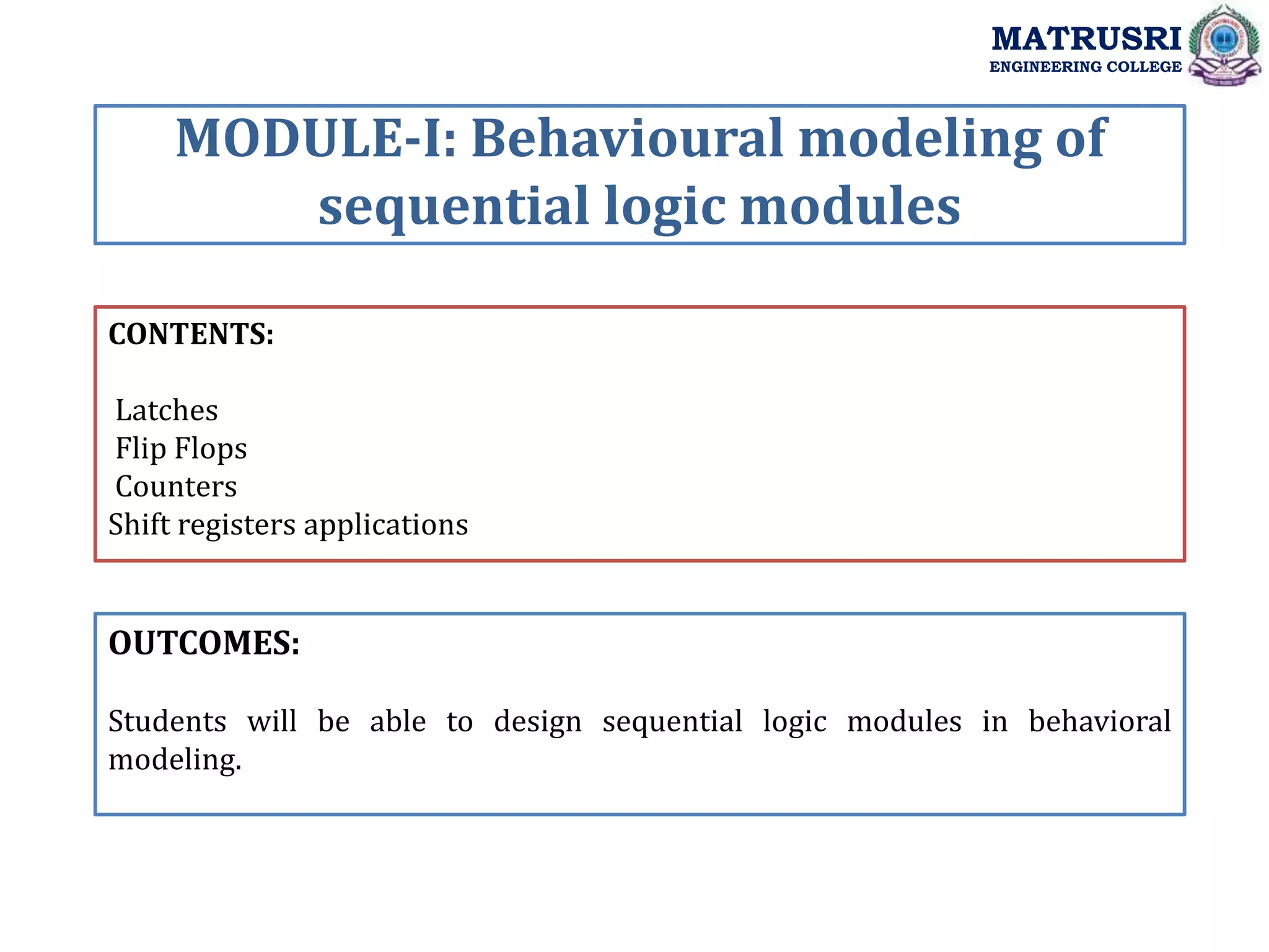 Digital System Design Synchronous Sequential Circuits Ppt