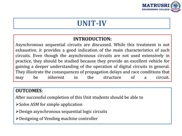 Design System Design-ASM and Asynchronous Sequential Circuits | PPT | Technology & Computing