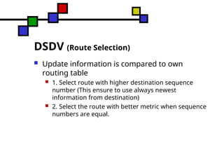 Destination sequence distance vector routing protocols | PPT