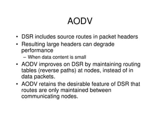 DSDV VS AODV | PDF