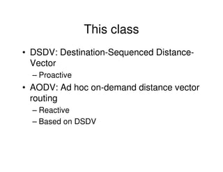 DSDV VS AODV | PDF
