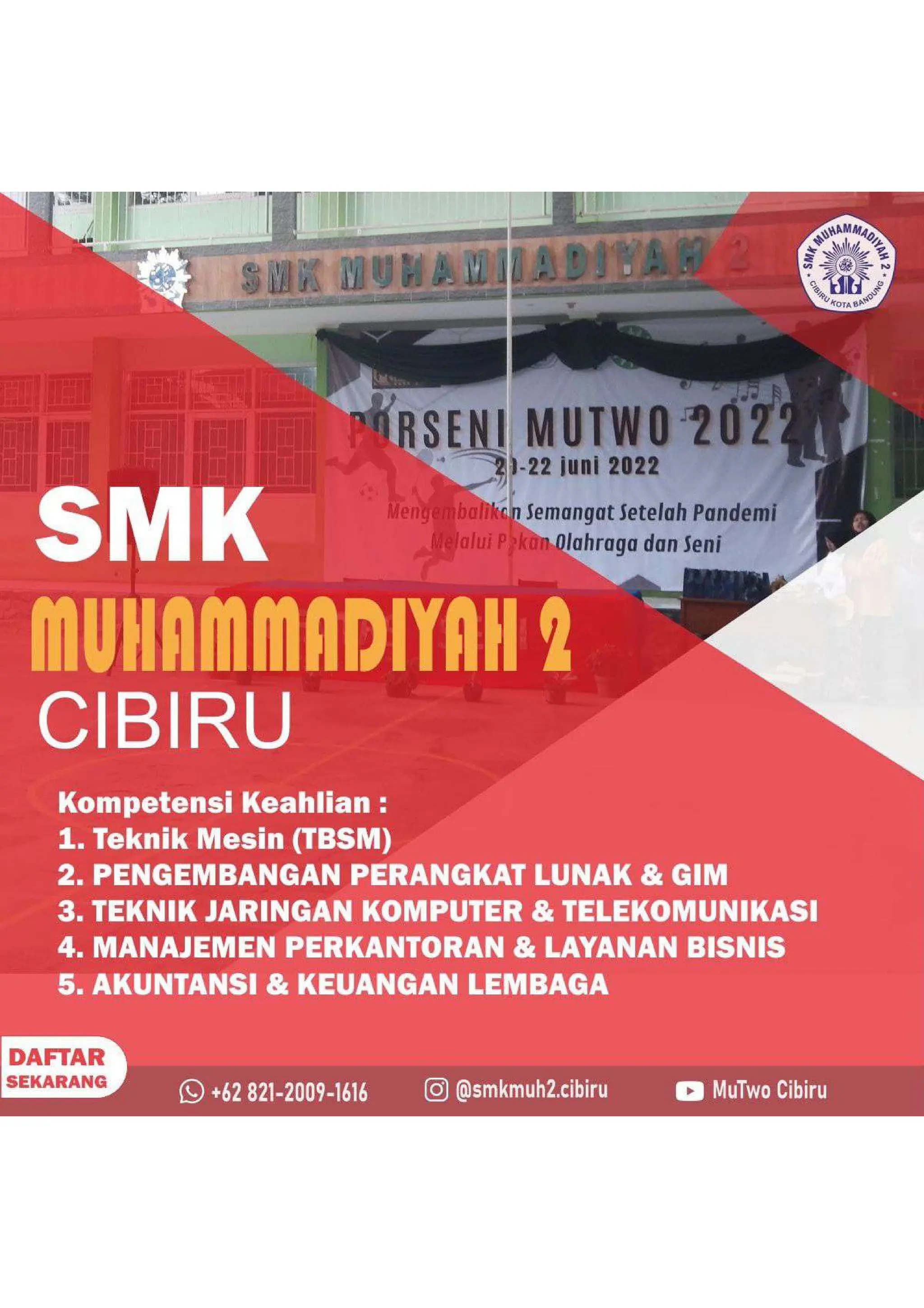 PPDB SMK MUHAMMADIYAH 2 CIBIRU 2024 RESMI DIBUKA ! | PDF