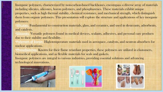inorganic polymers and their applications in our daily life | PPTX ...