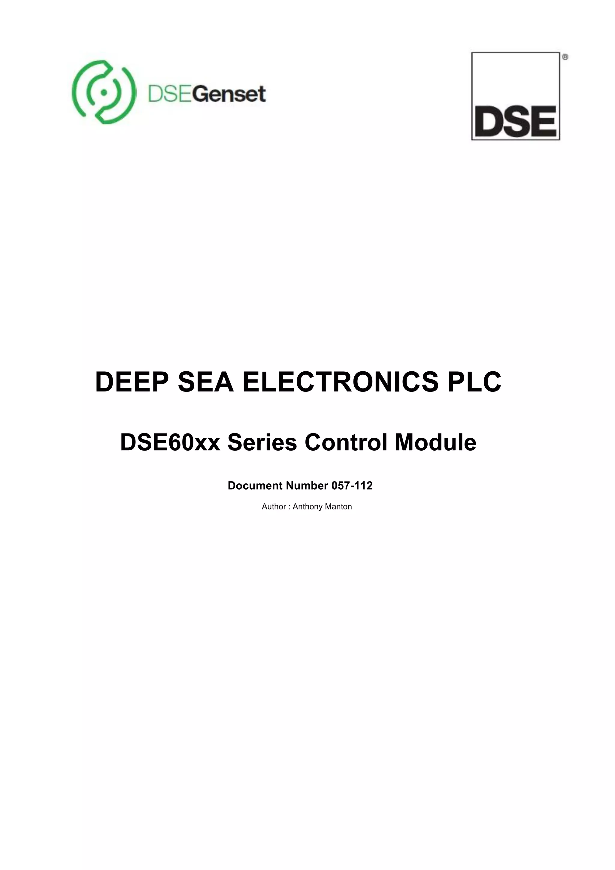 DSE 6010/20 - manual operation | PDF