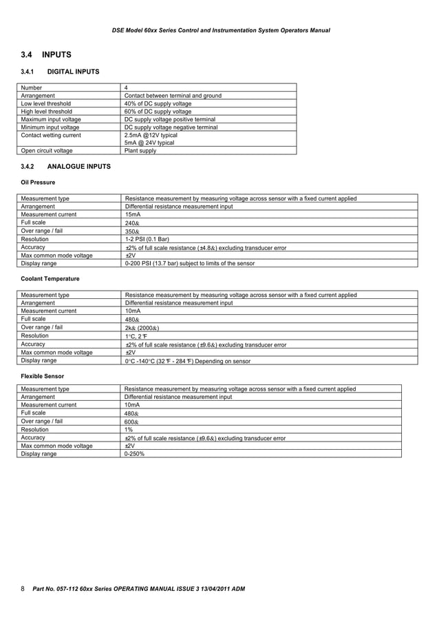 DSE 6010/20 - manual operation | PDF
