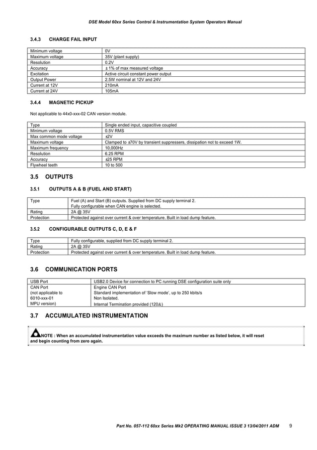 DSE 6010/20 - manual operation | PDF